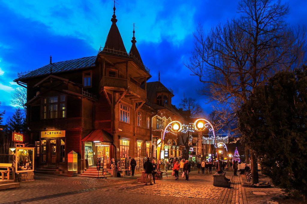 Krupowki street in Zakopane Poland